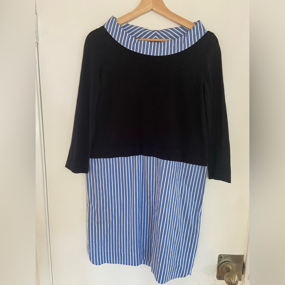 Cos Striped Navy Top Tunic Dress - Gem